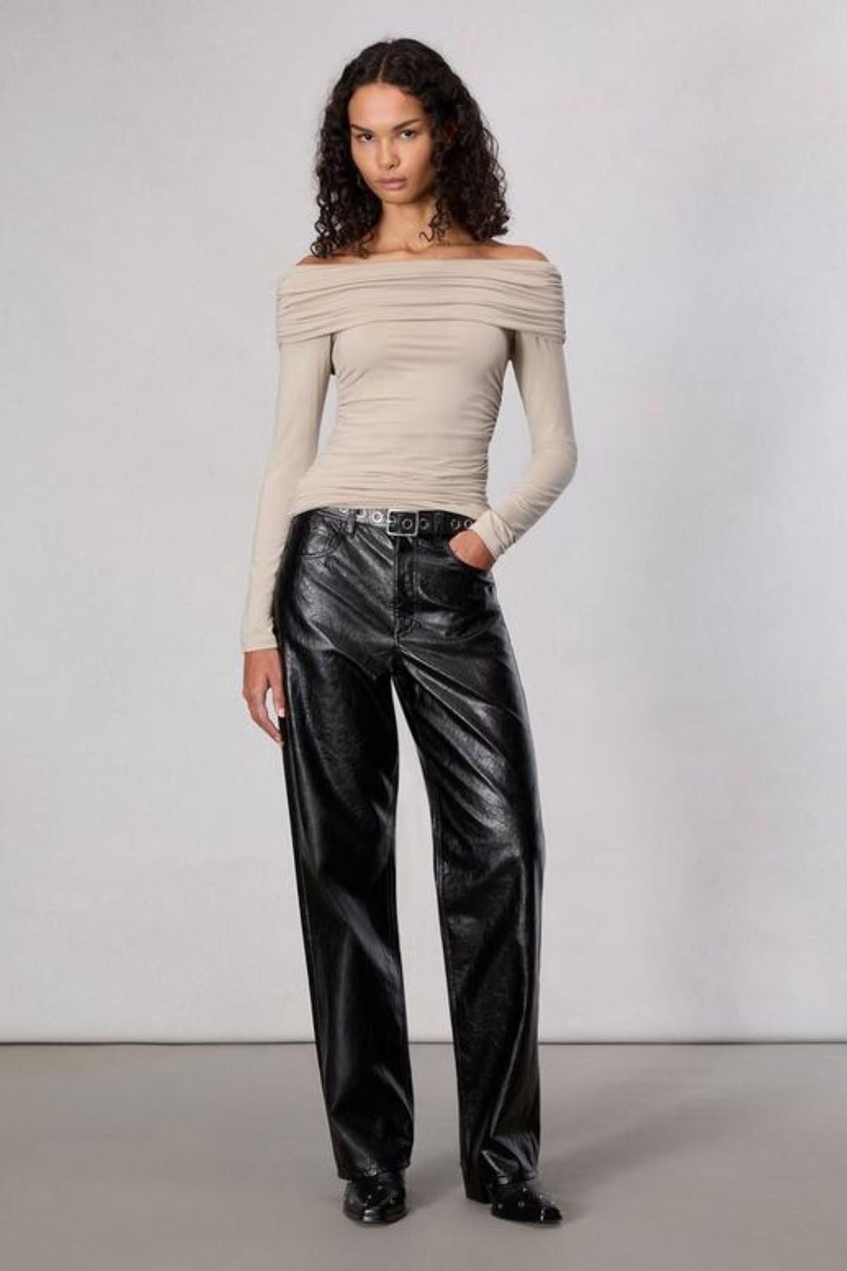 Rag & Bone Luca Off Shoulder LS Top - Fossil – GRACE Melbourne
