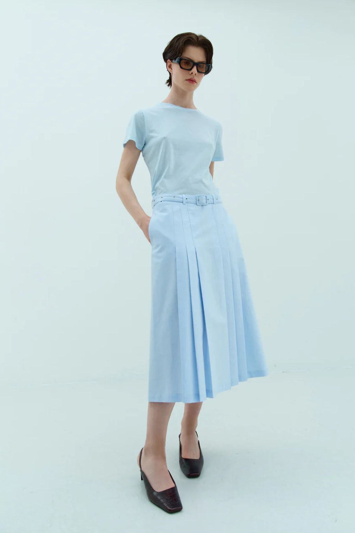 Rika Studios Alexandra Skirt - Cool Blue – GRACE Melbourne