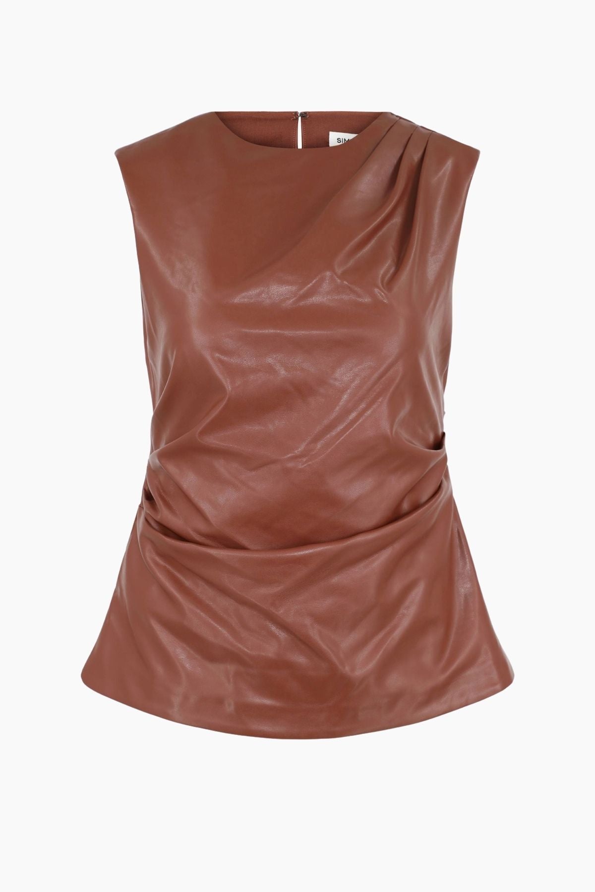 Simkhai Wynter Short Sleeve Draped Top - Chestnut – GRACE Melbourne