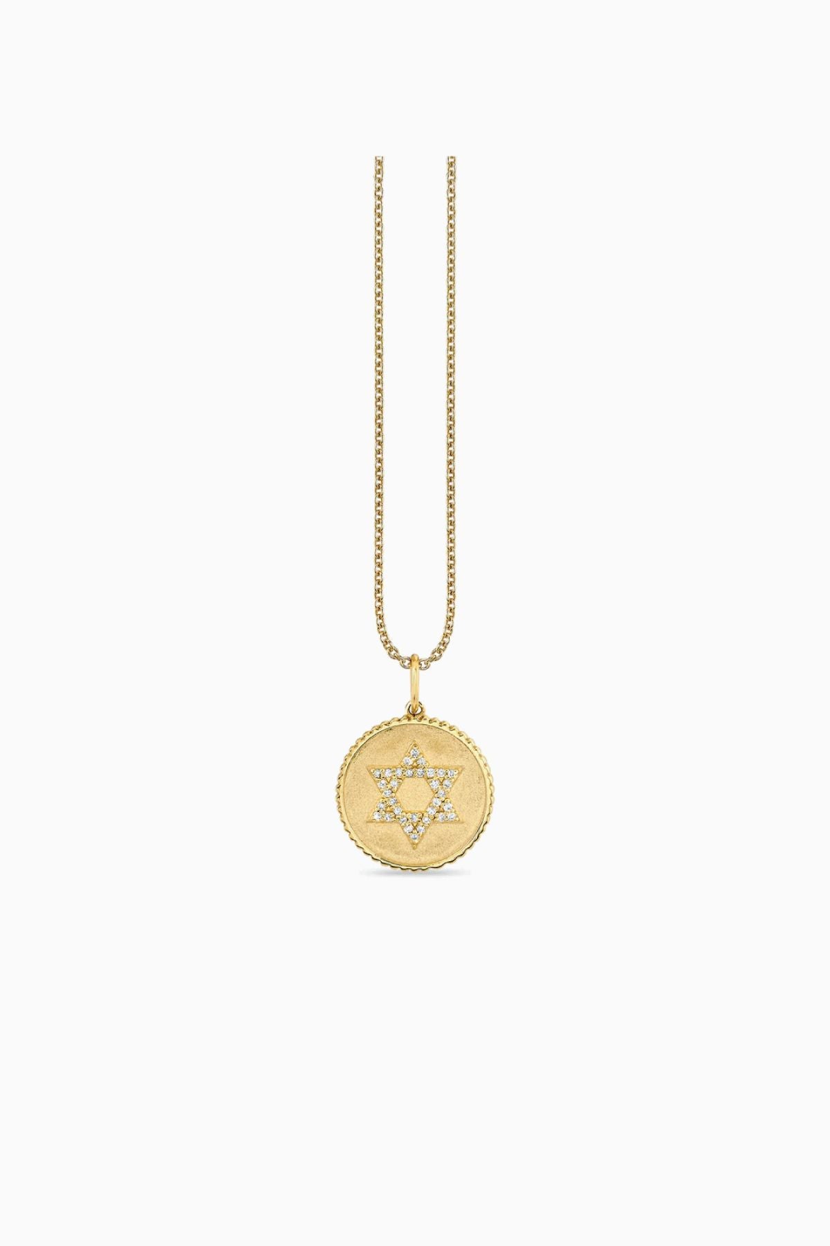 Sydney Evan Gold & Diamond Star of David Coin - Yellow Gold – Grace ...