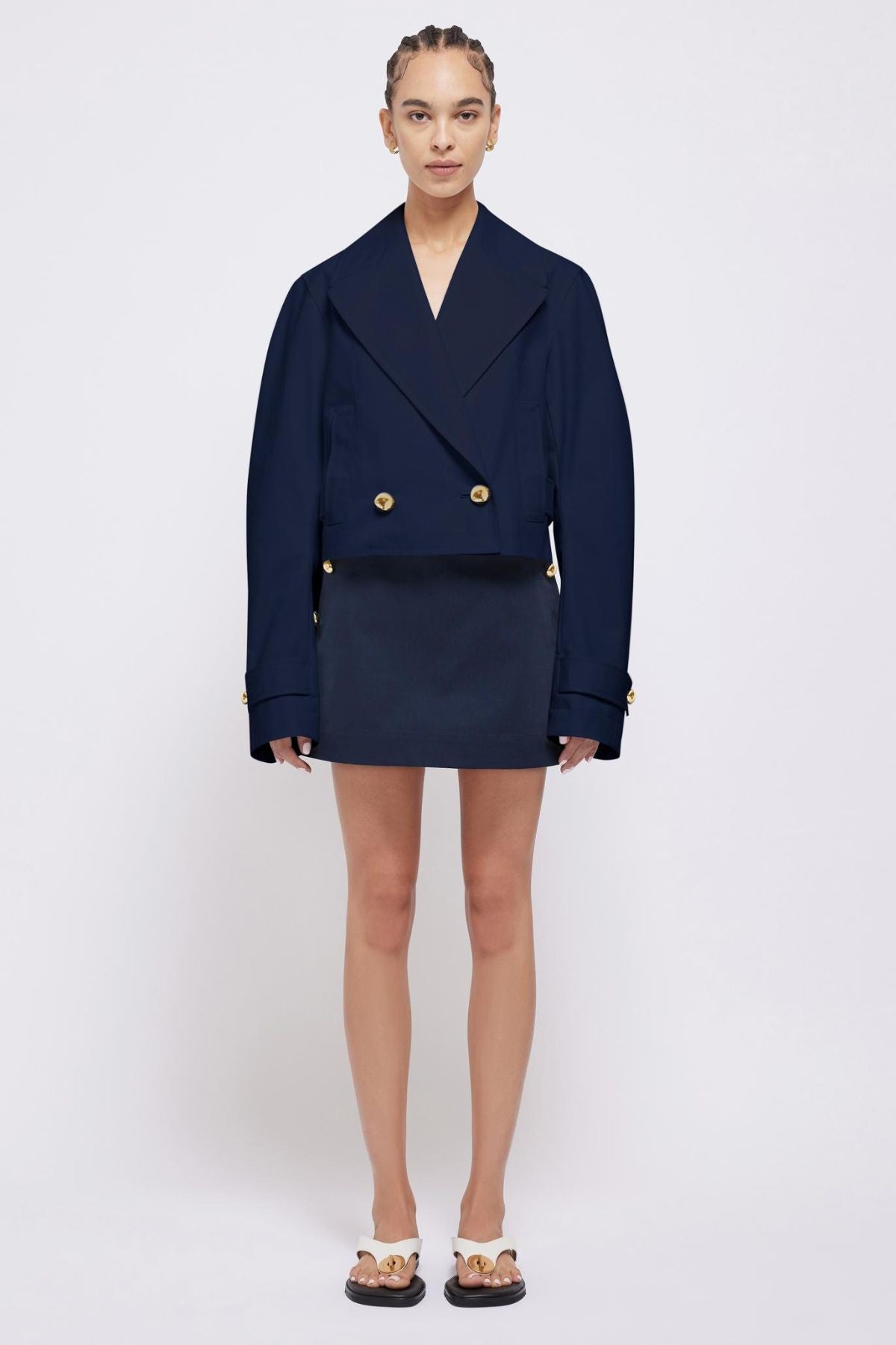 Simkhai Olina Cropped Jacket - Midnight – GRACE Melbourne